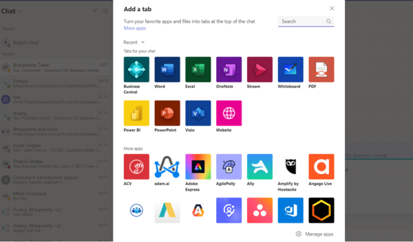 How to Embed Business Central tab in Microsoft Teams - JRS Dynamics ...